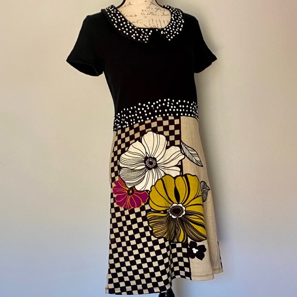 Smash | Dresses | Funky Dress Smash Small Black Multi Coloredpattern ...